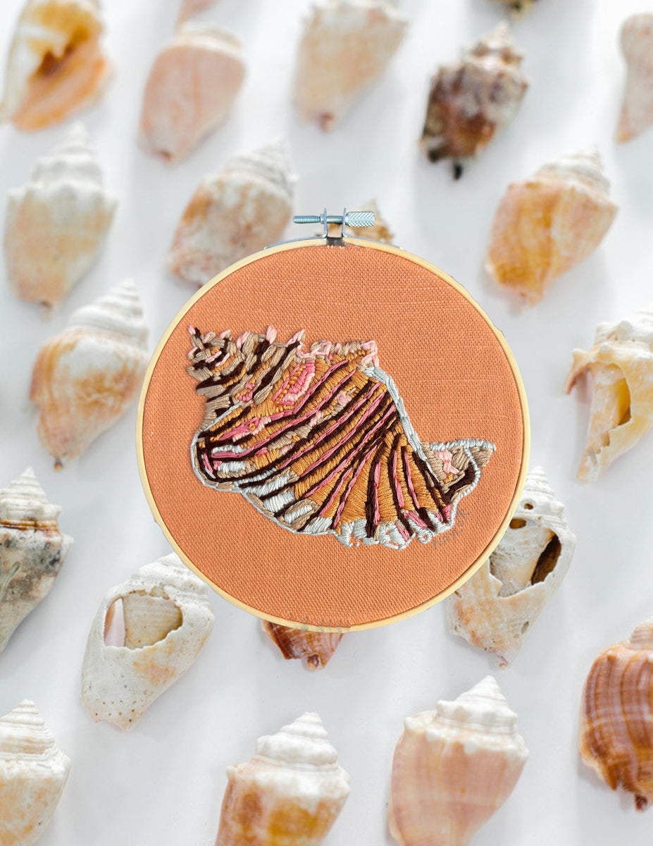 How the Conch Shell Embroidery kits were born – Andrea Naylor